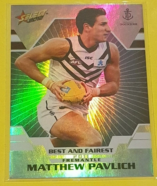 2012 SELECT BEST And Fairest Matthew Pavlich Insert Card - Fremantle ...