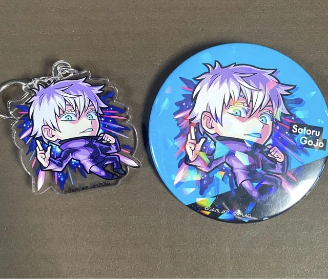 JUJUTSU KAISEN MONSTER Strike Satoru Gojo Acrylic Keychain Can Badge ...