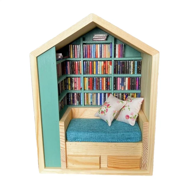 MINIATURE DOLL HOUSE Kit Wooden Booknook Kits For Adults 3D Tiny House ...