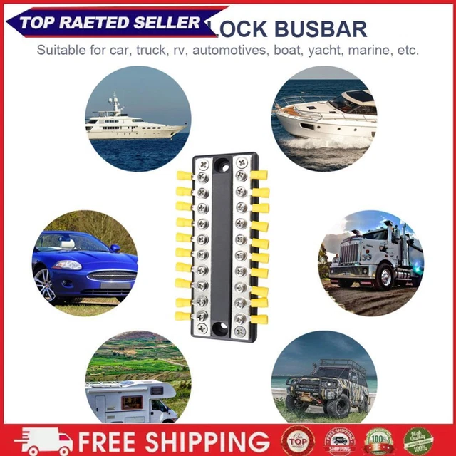 10-WAY 20-WAY BUS Bar 12-48V Busbar Power Case for Auto Camper RV (20 ...