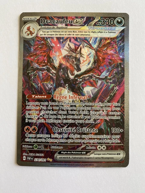 CARTE POKEMON DRACAUFEU Alt 234/091 - EV4.5 Destinées De Paldéa - FR ...