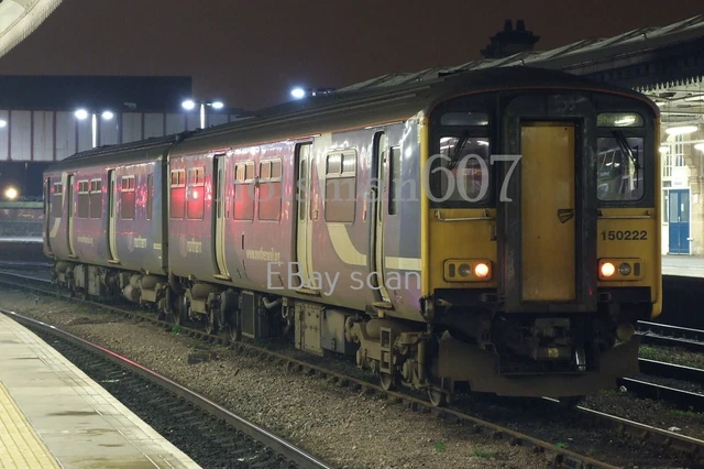 CLASS 150 150222, 2 car DMU, in Northern at Sheffield, night shot £0.75 ...
