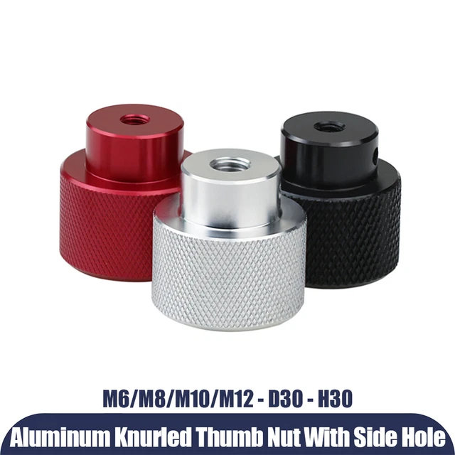 M6 M8 M10 M12 Knurled Thumb With Side Hole Aluminum Alloy Grip Knobs ...
