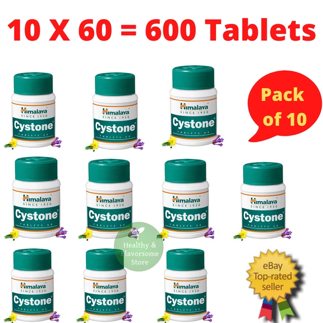10 BOTTLES HIMALAYA Cystone Tablets - 600 Tablets (Pack of 10 X 60) EXP ...