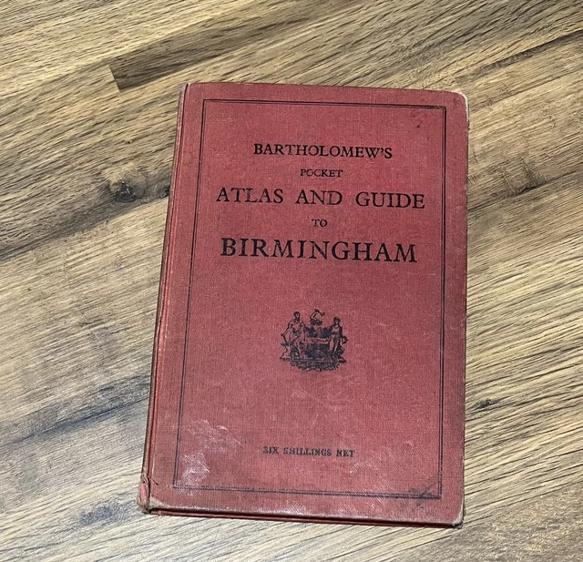 ANTIQUE, 1952 BARTHOLOMEW’S Atlas And Guide To Birmingham Road Map £10. ...
