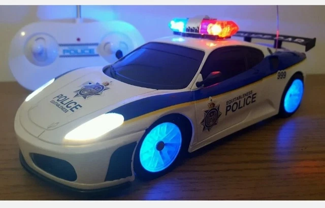 FERRARI SPIDER POLICE Car Radio Remote Control Car Siren Sound Leds ...
