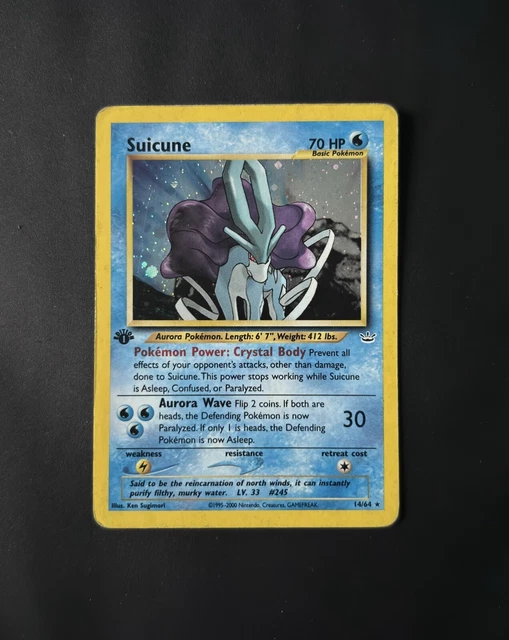 POKÉMON SUICUNE HOLO Édition 1 Neo Genesis 14/64 Us Played EUR 120,00 ...