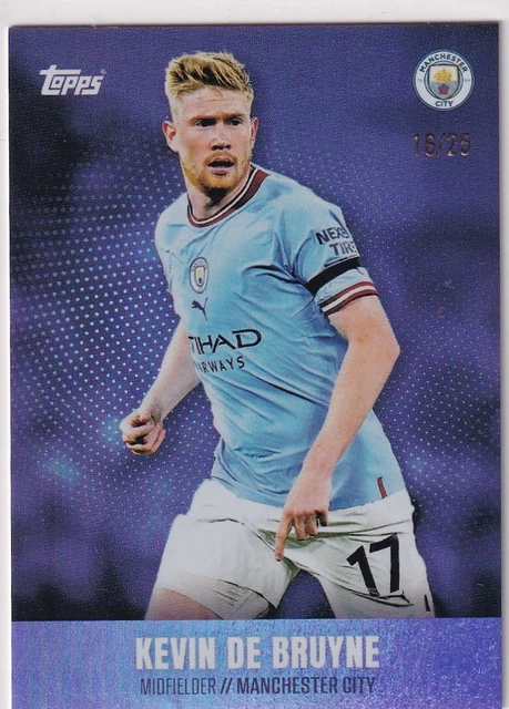 TOPPS MANCHESTER CITY Team-Set 2022-2023 Kevin De Bruyne Purple ...
