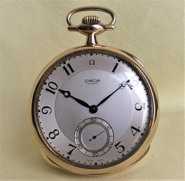 OMEGA POCKET WATCH 21 stone 14 solid gold case OMEGA watch dial EUR 2. ...