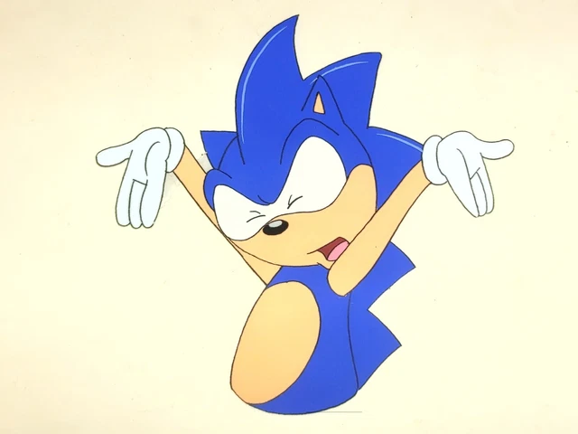 SONIC THE HEDGEHOG animation cel production used hand painted £47.71 ...