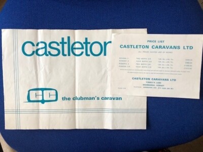 RARE 1972 CASTLETON Caravan brochure & price list classic attic find ...