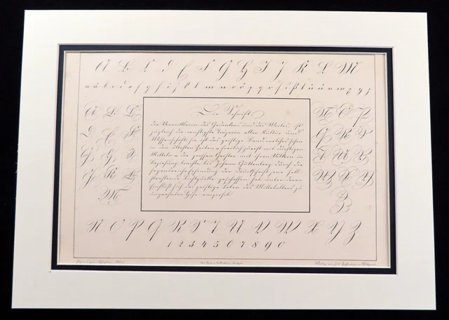ANTICO ALFABETO TIPOGRAFIA Tedesco Sutterlin Script Font Tipo Stampa ...