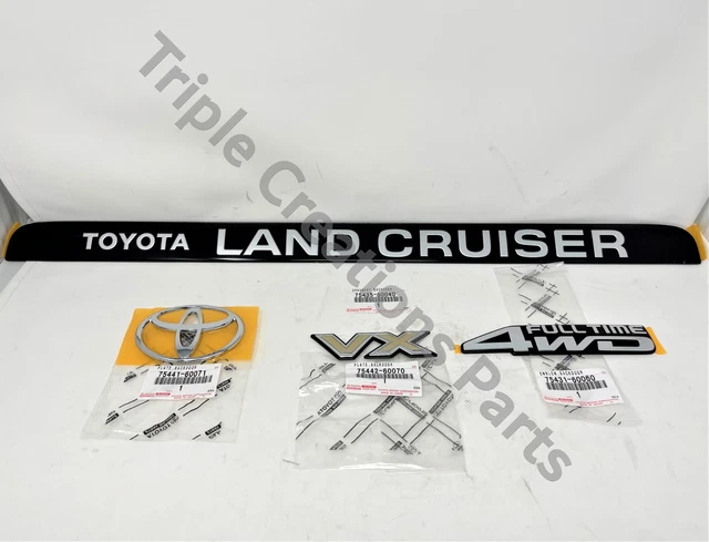 TOYOTA LAND CRUISER série 80 OEM véritable hayon hayon 4x4 emblème VX ...