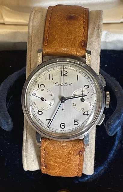 RARE MONTRE Chronographe Cortebert Acier Cal 429 No Omega EUR 680,00 ...