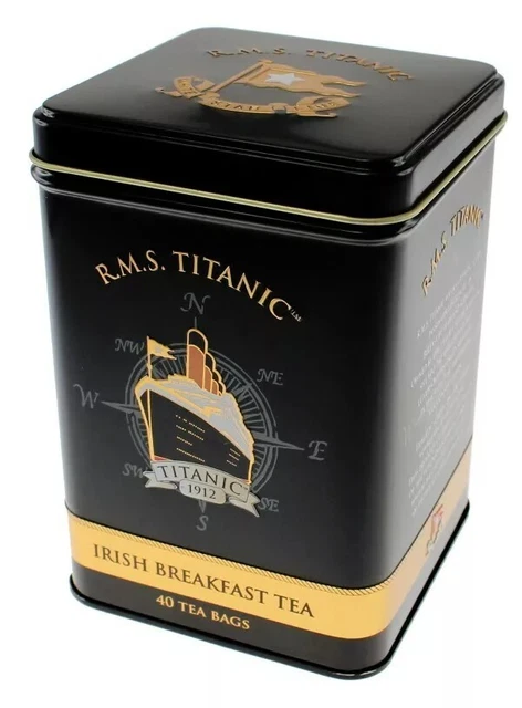 RMS TITANIC 1912 Irish Breakfast Tea Tin 40 Tea Bags White Star Line ...