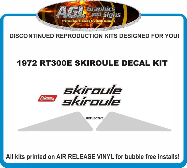 1972 SKIROULE RT 300E DECAL KIT REPRODUCTION stickers SKI ROULE RT300E ...
