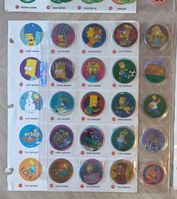 THE SIMPSONS LOONEY Tunes Frito Lay Tazo Pog Set of 80 £85.90 - PicClick UK
