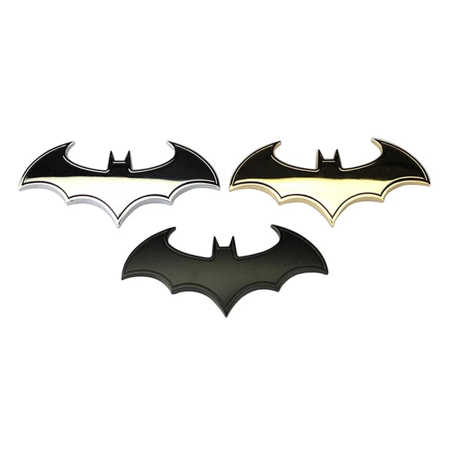 1* CHROME METAL 3D Bat Car Tail Badge Emblem Decal Auto Logo Sticker ...
