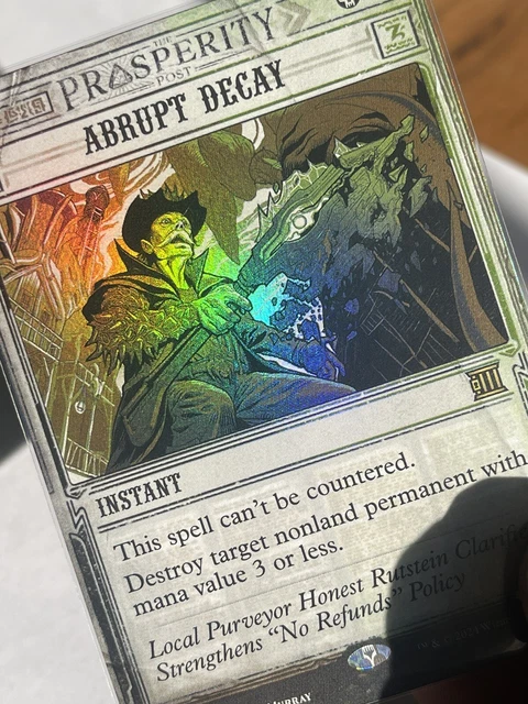 MTG - ABRUPT Decay - FOIL - Outlaws of Thunder Junction : Breaking News ...