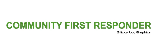COMMUNITY FIRST RESPONDER sticker medical first aid event Medic sign ...
