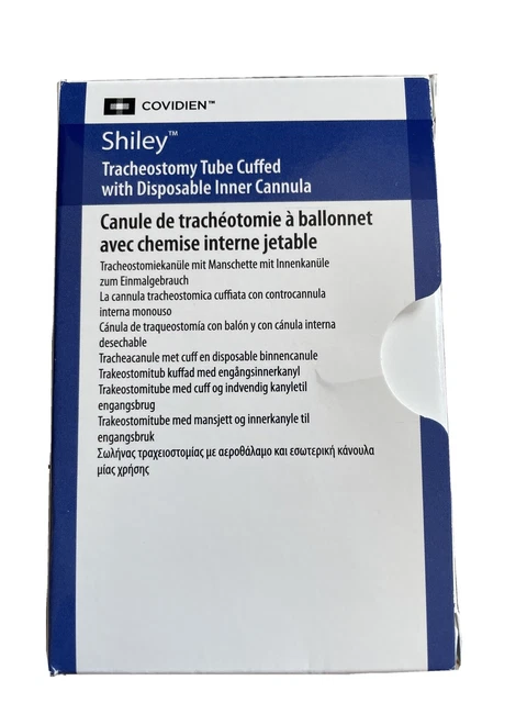 COVIDIEN SHILEY TRACHEOSTOMY Tubed Cuffed Trach Disposable Inner ...