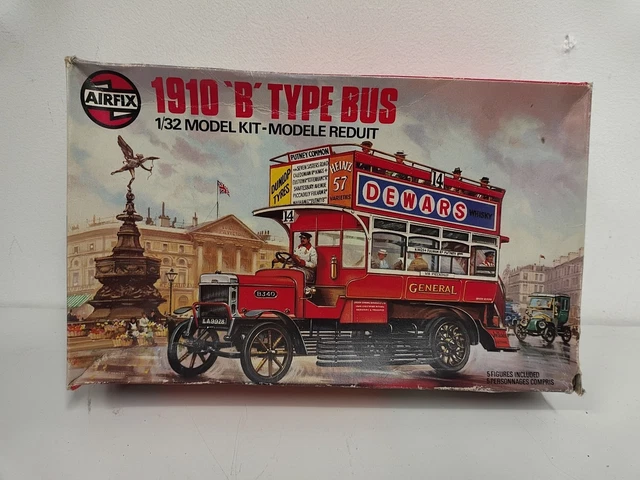 VINTAGE AIRFIX 1910 'B' Type Bus 1/35 Model Kit Boxed Unmade £19.99 ...