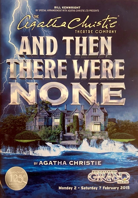 AND THEN THERE Were None - Grand Theatre - 2015 - Programme - Hand ...