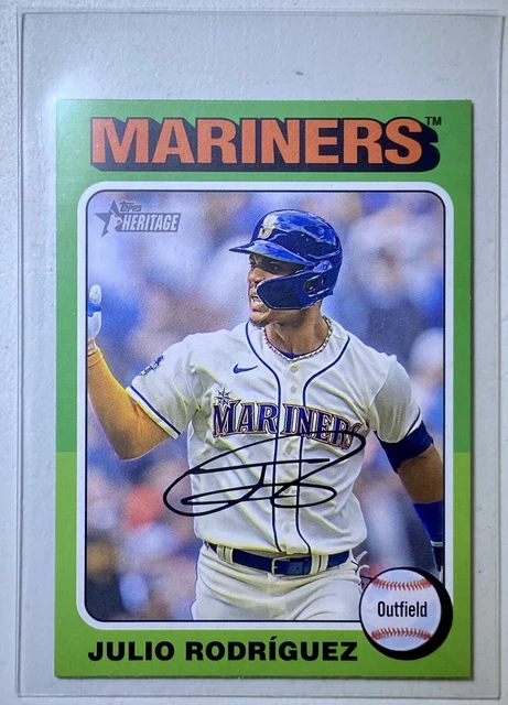 2024 TOPPS HERITAGE MINI #286 Julio Rodríguez SSP Uniforme Throwback ...