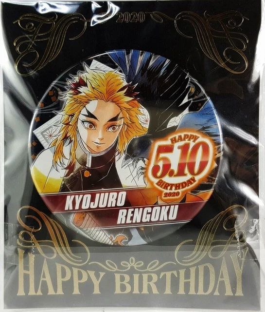 DISTINTIVO LATTINA BUON compleanno Demon Slayer Kyojuro Rengoku con ...