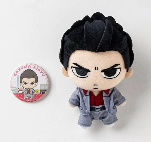 YAKUZA RYU GA Gotoku Kazuma Kiryu Mini Plush with Can Badge Japan ...