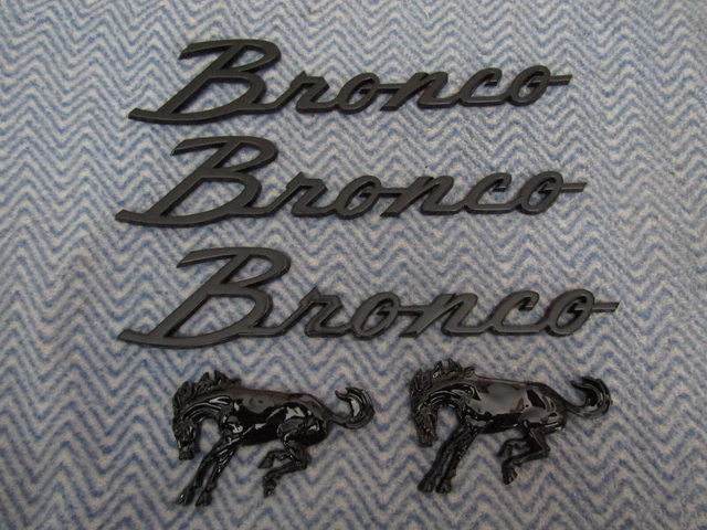 1966 - 1977 2021 2022 2023 FORD BRONCO FENDER EMBLEM w HORSES 5PC IN ...