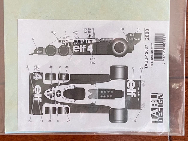 TABU DESIGN 1/12 TYRRELL P34 ’77 Decal Cartograf EUR 78,79 - PicClick DE