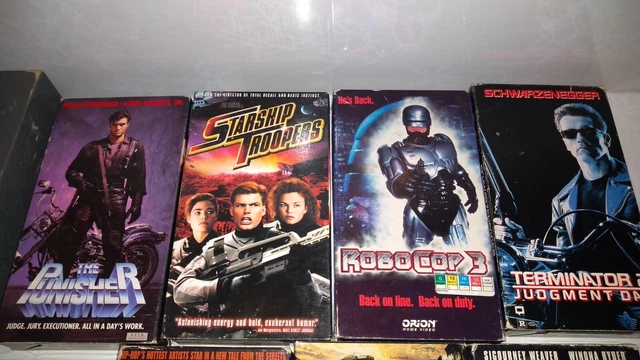 VHS 7 PACK Action Sci-FI Punisher Alien Robocop Sleepers Terminator ...