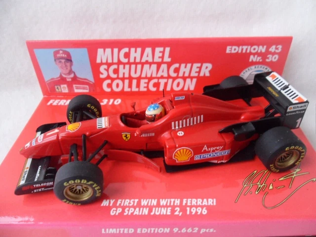MINICHAMPS 1:43 MICHAEL Schumacher Collection Ferrari F 310 Ed. 43 Nr. 30 EUR 35,08 - PicClick FR
