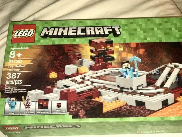 LEGO MINECRAFT NETHER Railway 21130 COMPLETE /BOX - Zombi Pig Steve ...