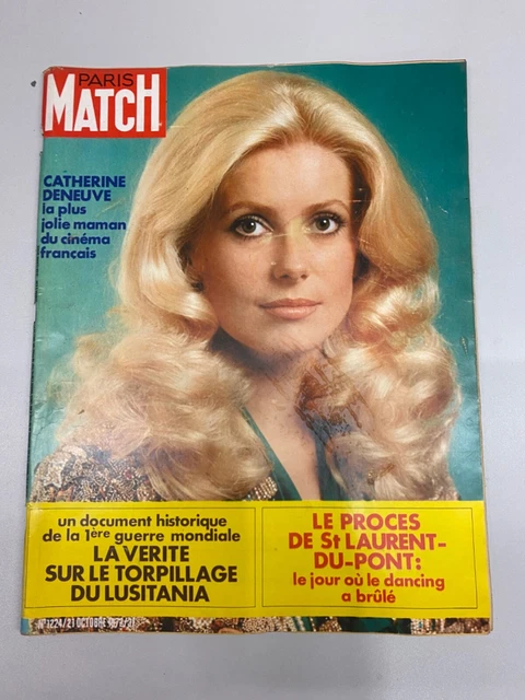 REVUE PARIS MATCH 1972 Catherine Deneuve Allende Lusitania Brando Anouilh EUR 8,00 - PicClick FR