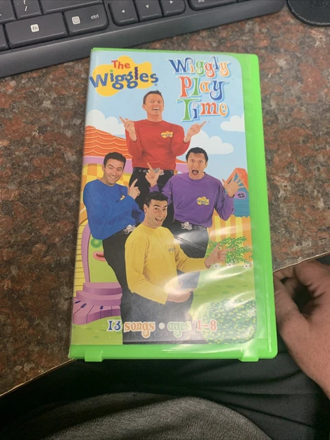 THE WIGGLES WIGGLY Play Time VHS Video Tape 13 Kids Songs Green Hard ...