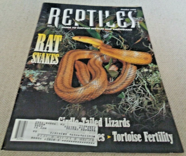 REPTILES MAGAZINE 1995 Rat Snakes Tortoise Fertility Girdle-Tailed ...