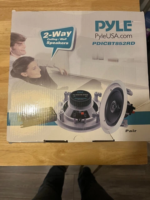 PYLE PAIR 8” Bluetooth Flush Mount In-wall In-ceiling 2-Way Universal ...