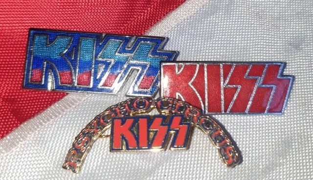 VINTAGE KISS Enamel Pin Badges Psycho Circus Kiss Army Heavy Rock £19. ...