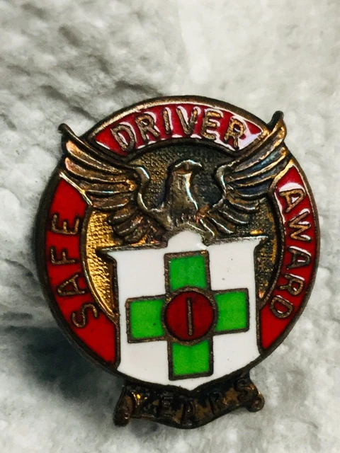 VINTAGE SAFE DRIVER Award Pin 1 Year $20.60 - PicClick CA
