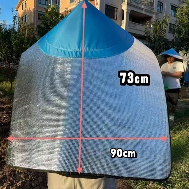 SUN HAT WITH Shawl Summer Coolie Hat Rain Cap Hooded Cape for Beach ...