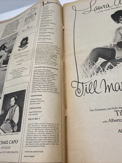 INTERVIEW MAGAZINE MARILYN Monroe Vitas Gerulaitis Duvall Dickinson ...