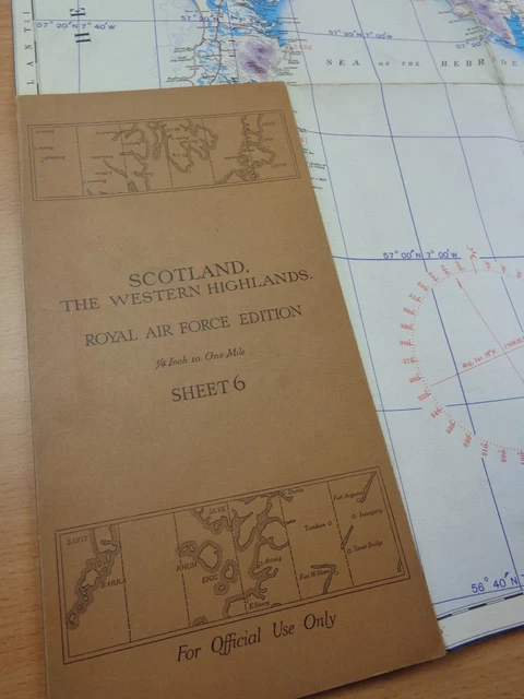 WW2 RAF FIGHTER PILOT'S map of "THE WESTERN HIGHLANDS" (SKYE, FORT ...