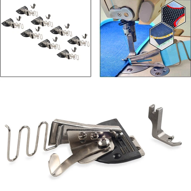 8SIZES OVERLOCK CURVE Edge Folder Bias Binder Foot For 1NEEDLE ...