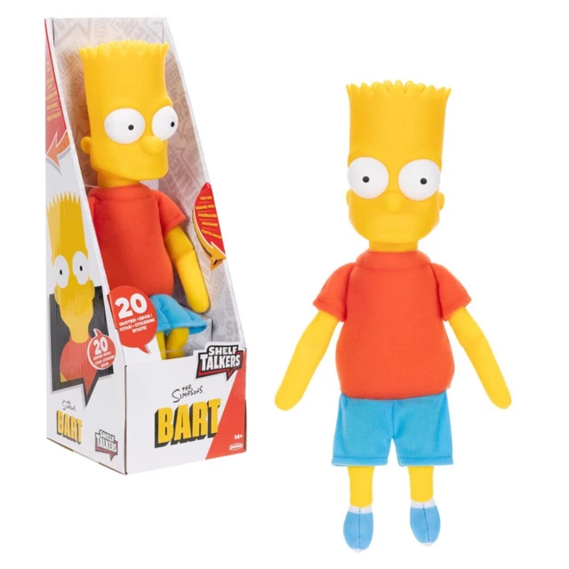 SHELF TALKERS THE Simpsons Bart Simpson 12 inch Talking Plush NEW $53. ...
