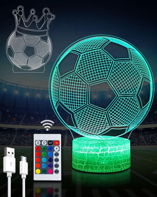 FOOTBALL 3D ILLUSION Night Light, Dual Acrylic Sheets, 16 Colors £16.99 ...