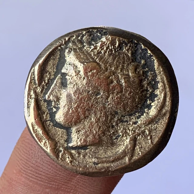 RARE ANCIENT GREEK Coin Bronze Head Of Helios Tetradrachm 320-280 Bc £0 ...