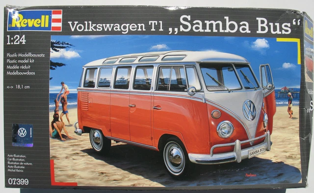 REVELL 07399 VOLKSWAGEN VW T1 Samba Bus - 1:24 Auto Modellbausatz Model ...
