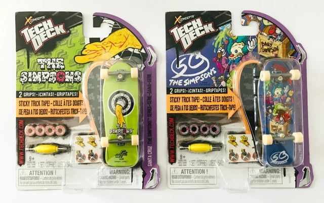 TECH DECK 2 x Santa Cruz The Simpsons ‘Jeff Grosso & Rob Roskopp ...